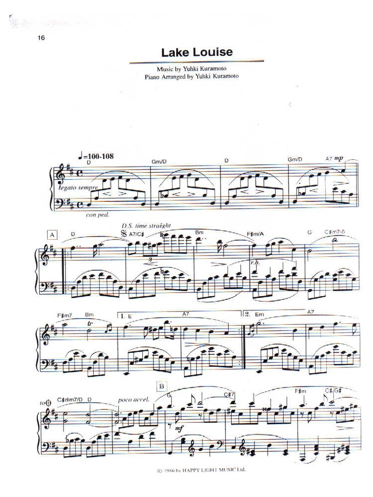 Lake Louise - Yuki Kuramoto PDF | PDF
