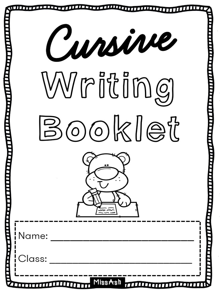 Cursive Writing Booklet PDF | PDF