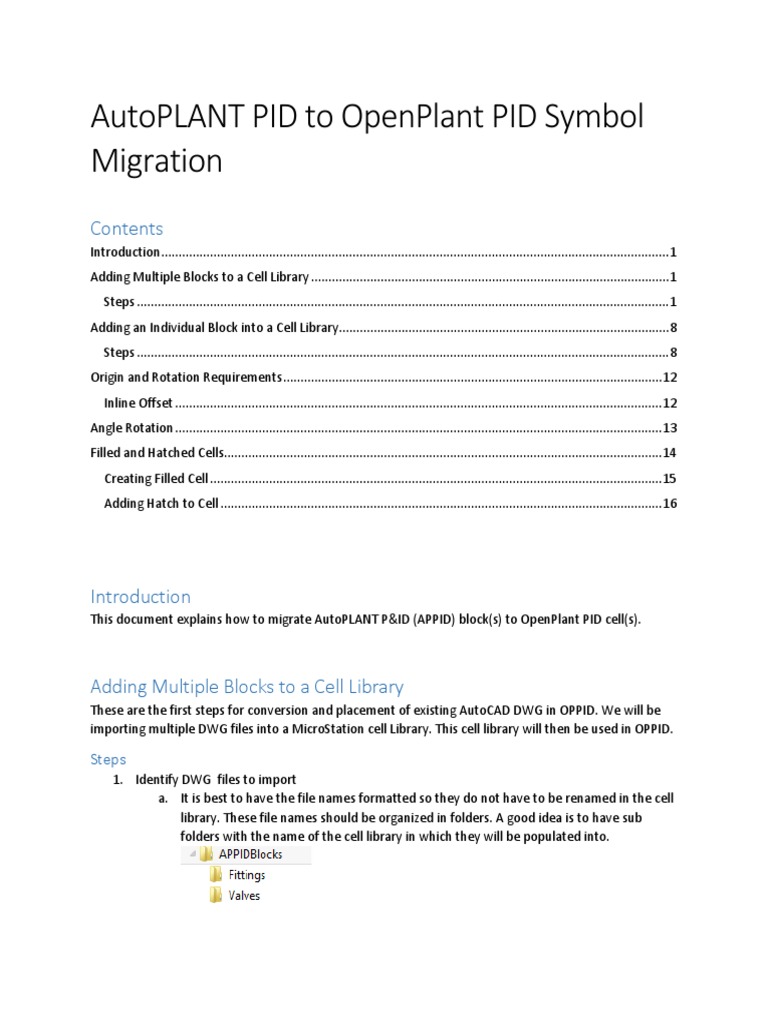 AutoPLANT PID To OpenPlant PID Symbol Migration | PDF | Xml Schema | Xml