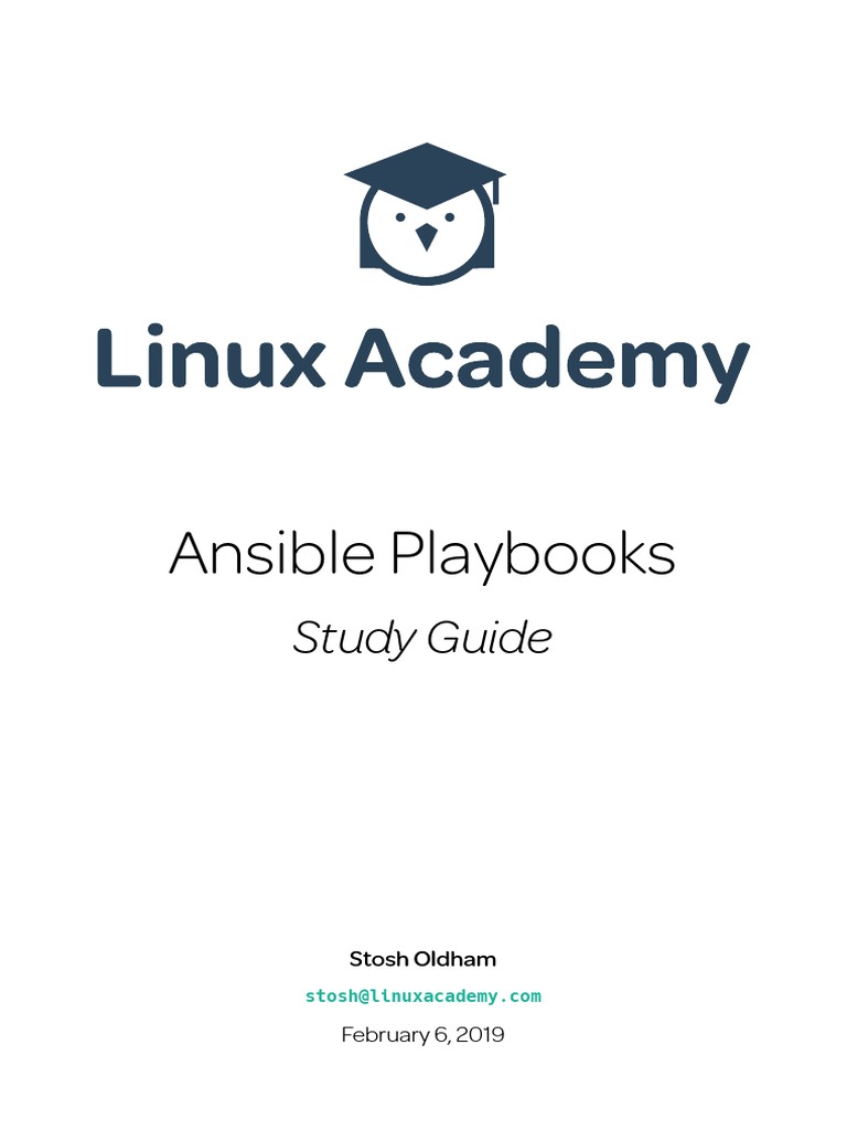 Ansible Playbooks: Study Guide | PDF | Variable (Computer Science) | Command Line Interface