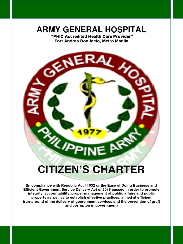 Agh Service Charter | PDF | Clinic | Hospital
