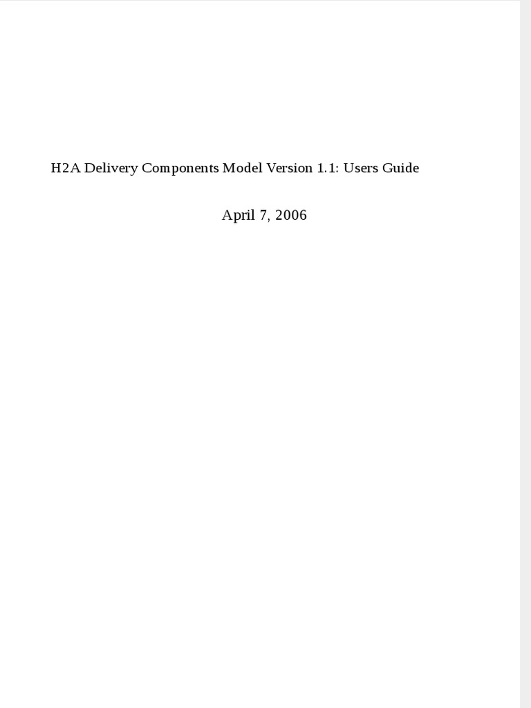 H2a Delivery Components Model Users Guide | PDF | Pipeline Transport ...