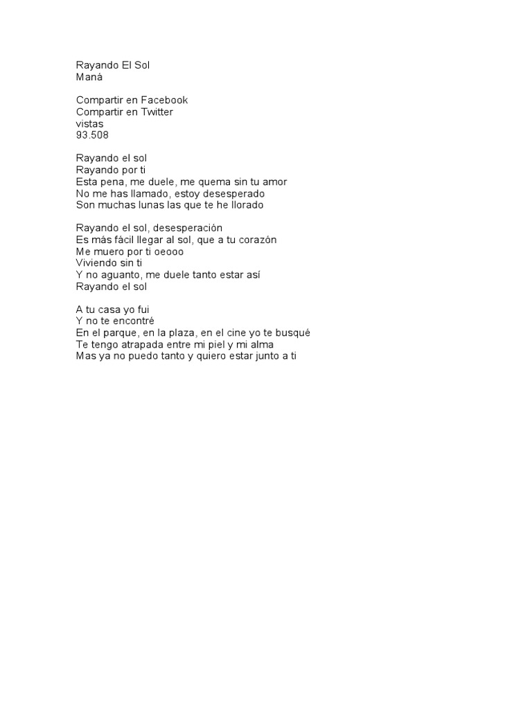 Rayando El Sol | PDF