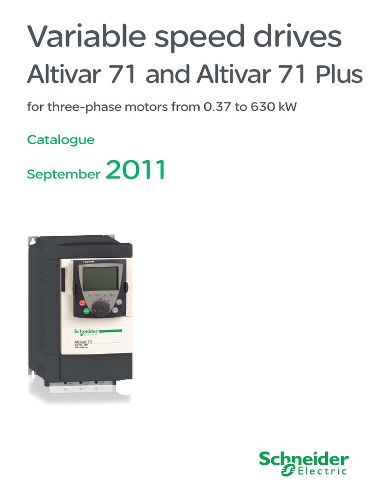 SCHNEIDER ATV71 Catalog PDF | PDF | Electric Motor | Electronics