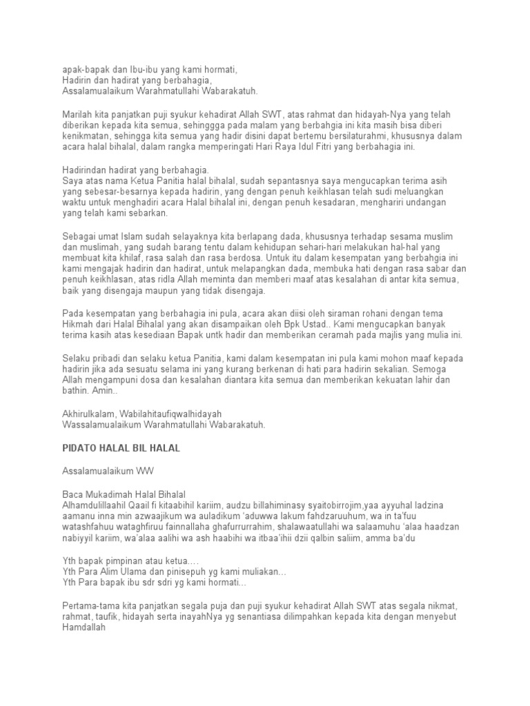 HBH Konsep Pidato | PDF