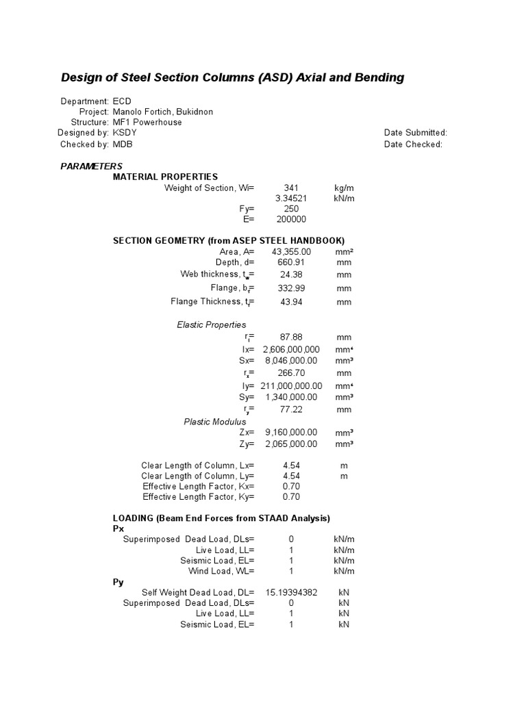 Steel Column Design | Download Free PDF | Applied And Interdisciplinary ...