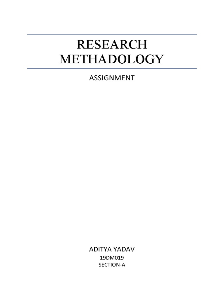 Research Methadolgy Assignment | PDF | Statistical Significance ...