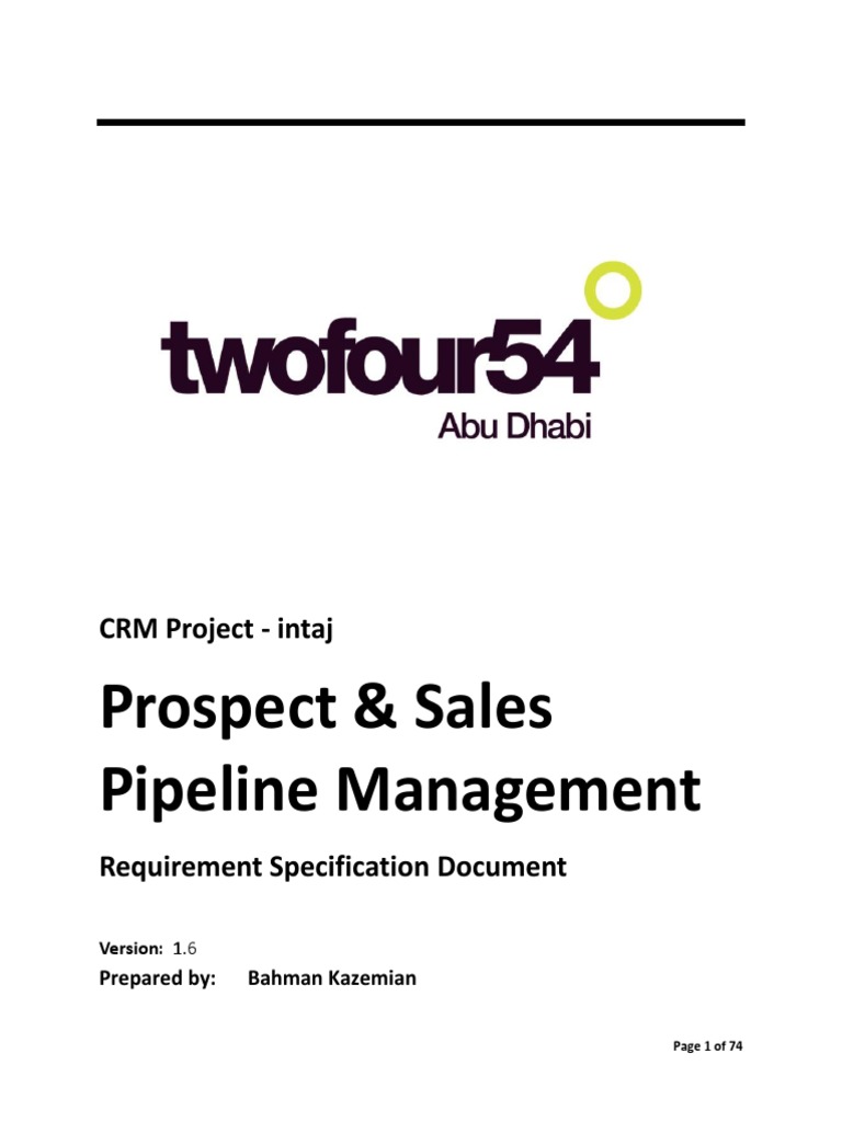 CRM Project - Intaj - V 1 - 6 | PDF | Customer Relationship Management | Sales