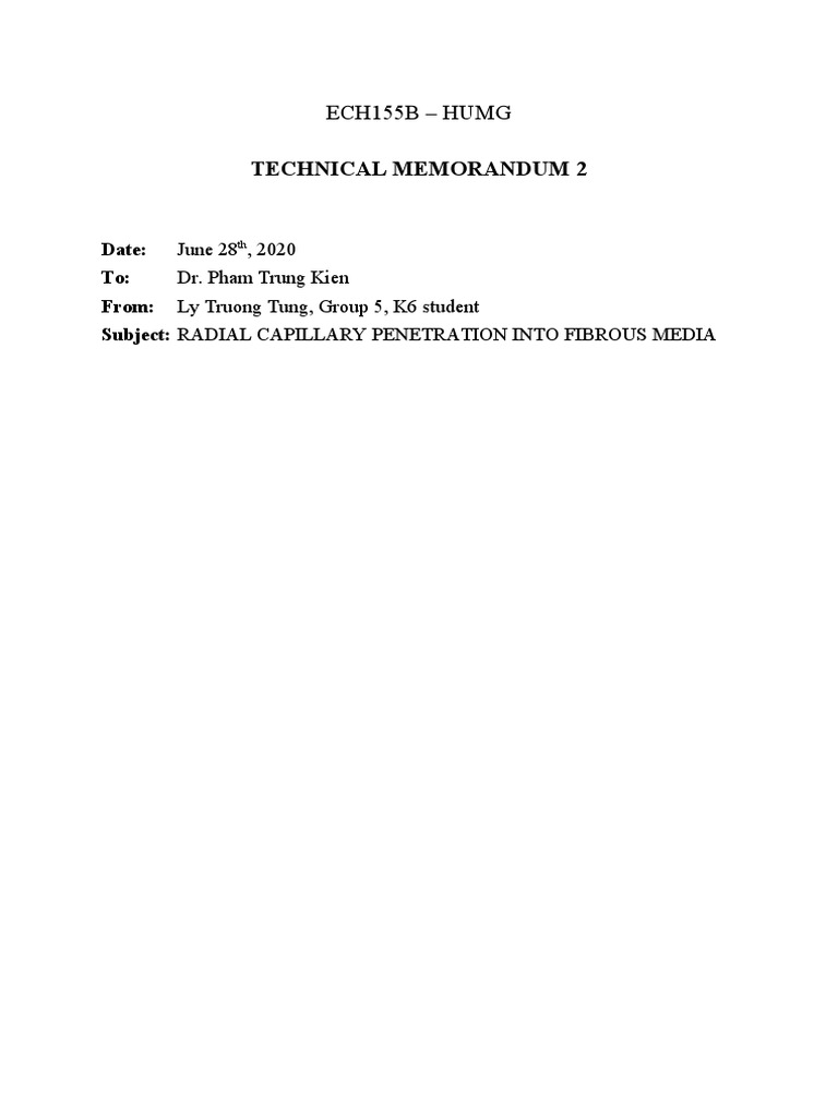 ECH155B Memo Exp 2 | PDF | Fluid Mechanics | Applied And ...