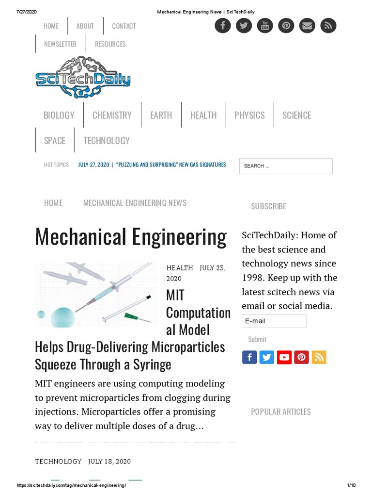 Mechanical Engineering News - SciTechDaily PDF | PDF | Jet Propulsion ...