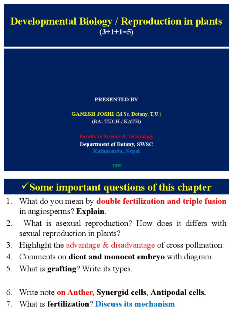 Plant Reproduction Study Guide | PDF | Fertilisation | Grafting