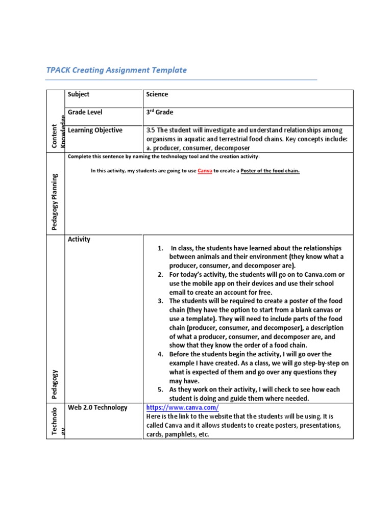Tpack Template Creating Summer20 | PDF | Mobile App | Mobile Phones