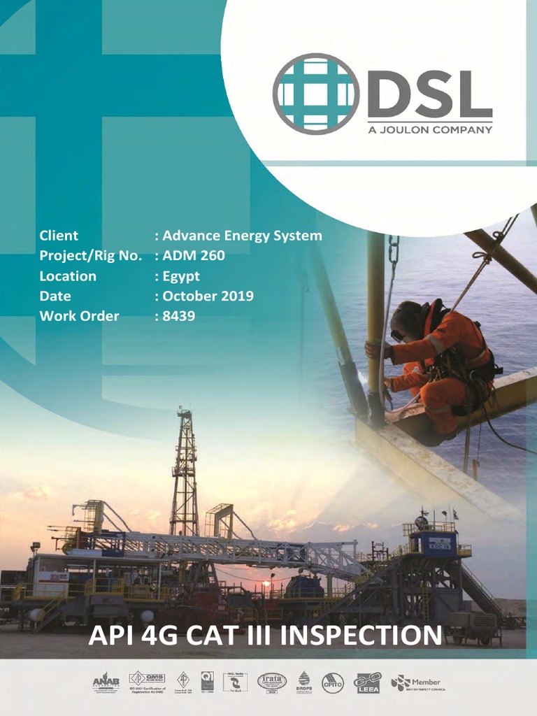 ADM 260 - Derrick Inspection - CAT III PDF | PDF | Equipment ...