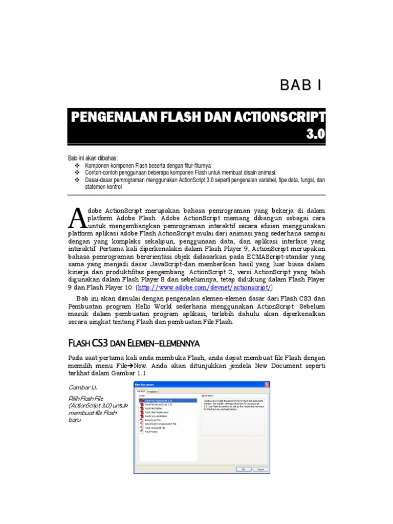 Pengenalan Flash Dan Actionscript 3.0 | PDF