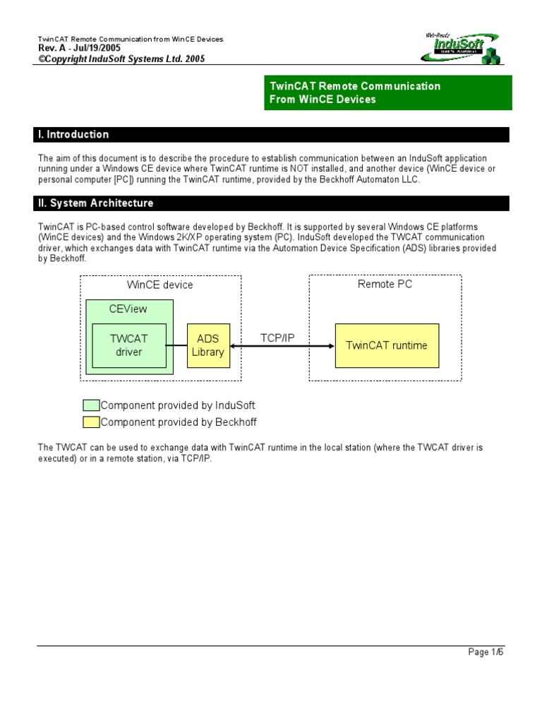 Twincat Remote Communication From Wince Devices | PDF | Library ...