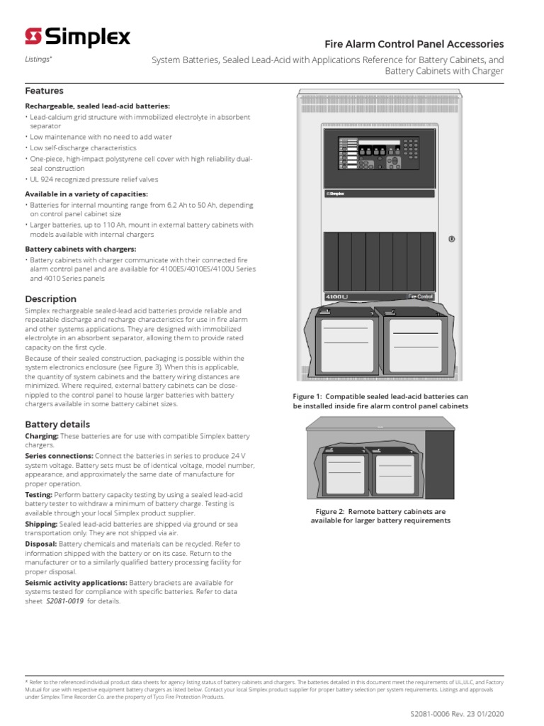 System Batteries, Sealed Lead-Acid With Applications Reference For ...