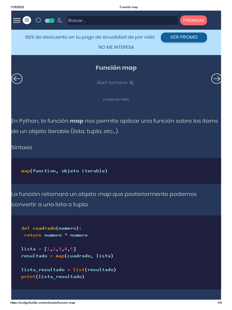 Uso de la función map en Python | PDF