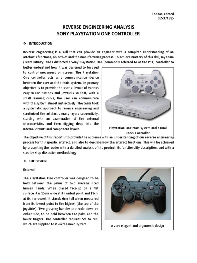 Reverse Engineering Analysis Sony Playstation One Controller | PDF ...