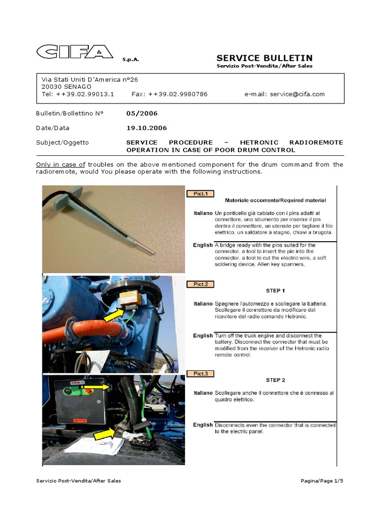0506e - Service Procedure - Hetronic Radioremote | PDF