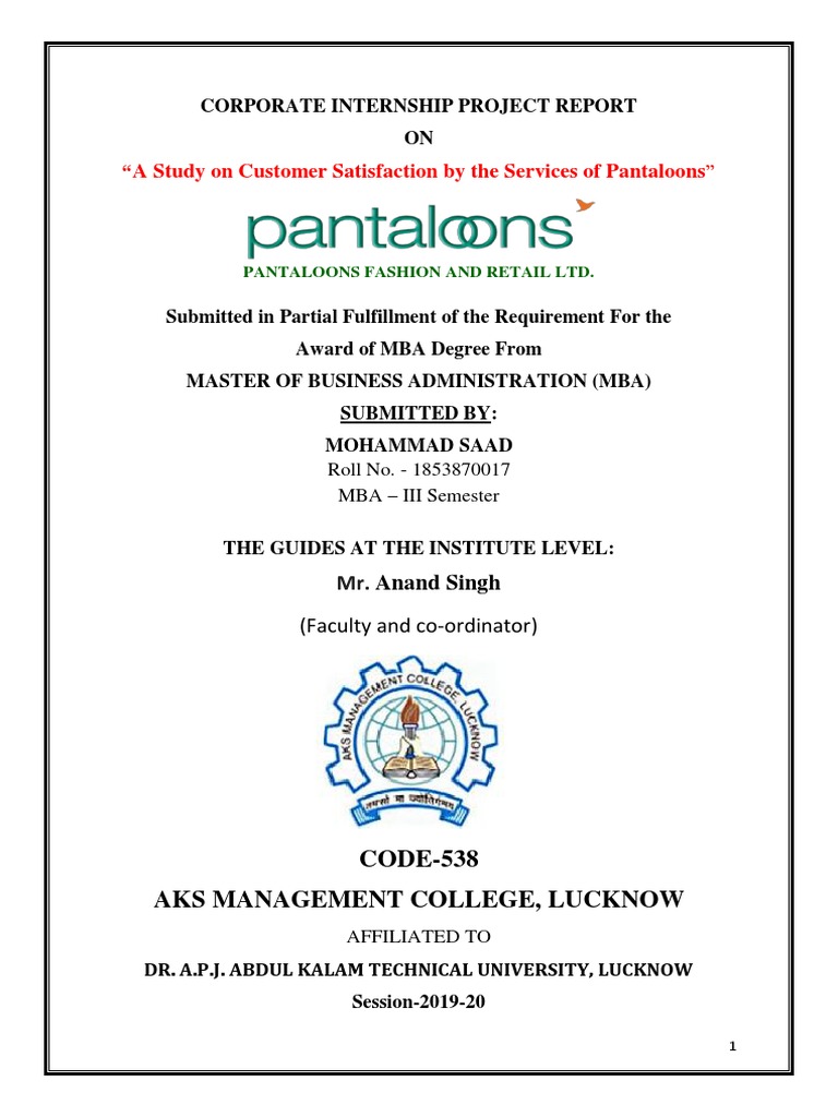 New CORPORATE INTERNSHIP PROJECT REPORT-2 PDF | PDF | Retail | Business