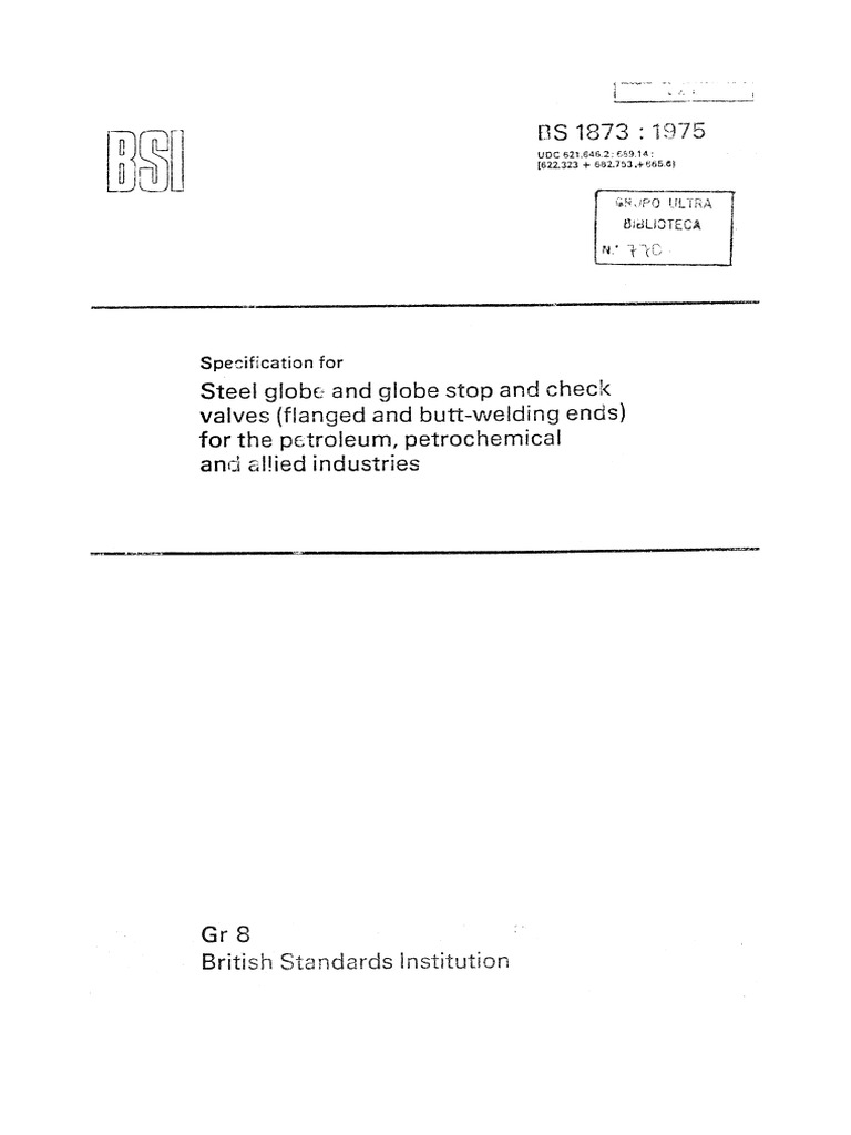 BS 1873 - 1975 | PDF