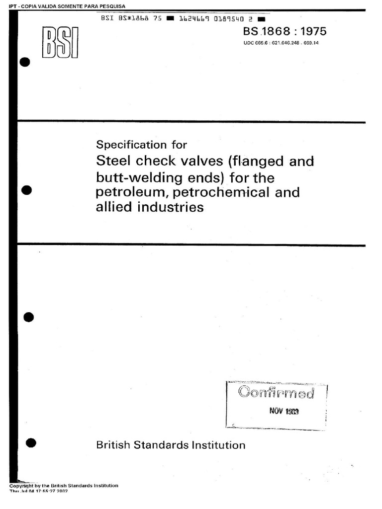 BS 1868 - 1975 | PDF