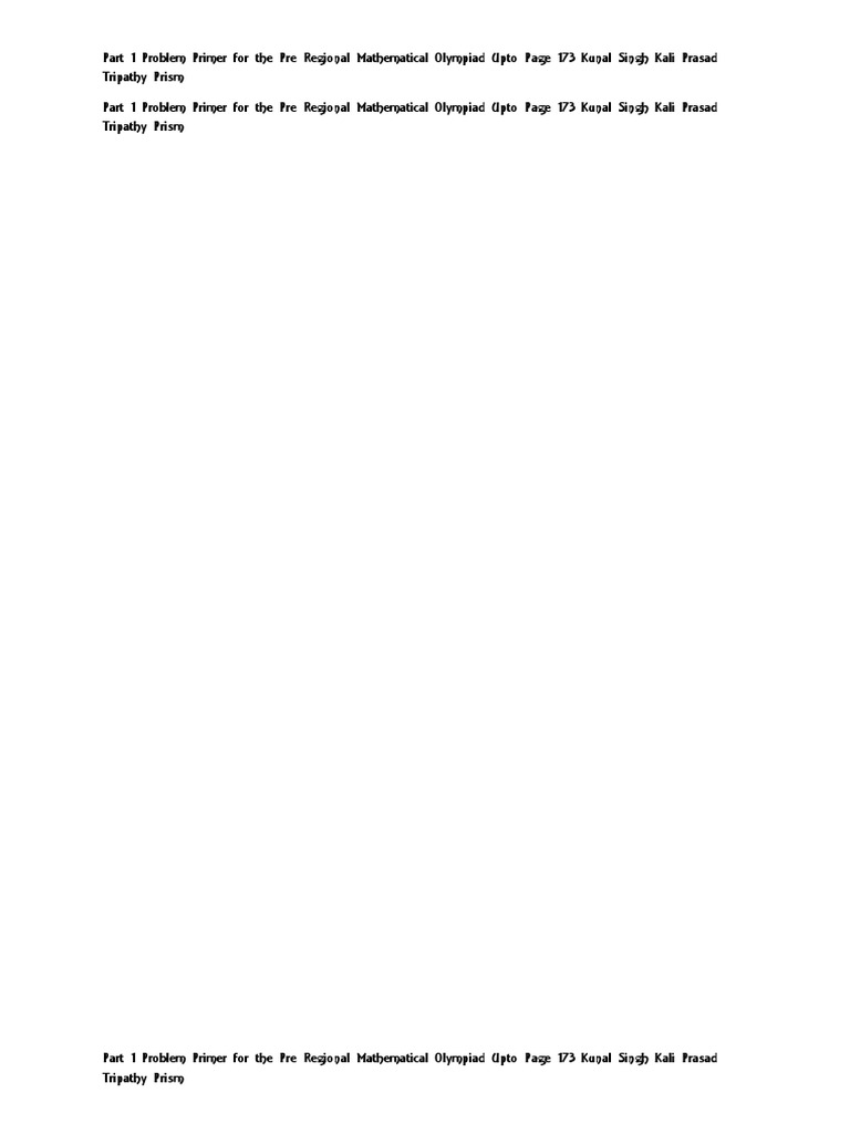 (PRMO RMO INMO AMTI NMTC Mathematics Olympiad NTSE) Kunal Singh Kali ...