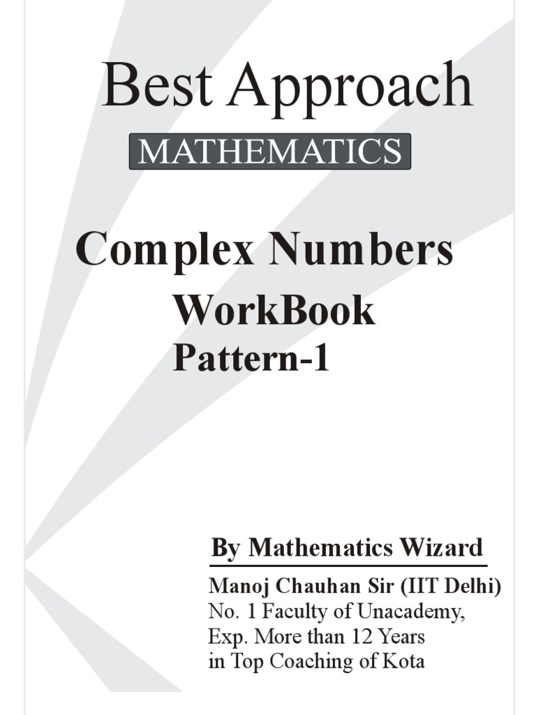Best Approach Complex Numbers Pdf Complex Number Abstract Algebra
