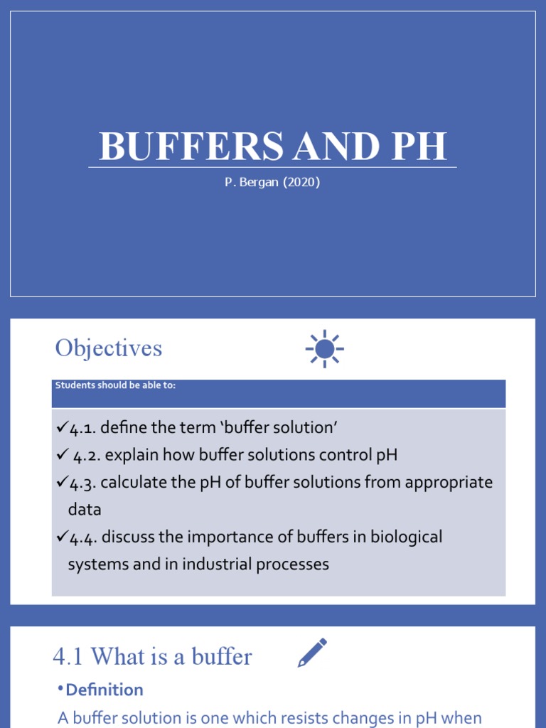 Buffers and PH | PDF | Buffer Solution | Ph
