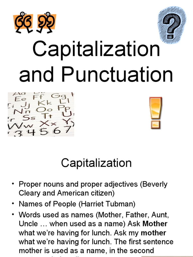 Capitalization and Punctuation Rules | PDF | Punctuation | Comma