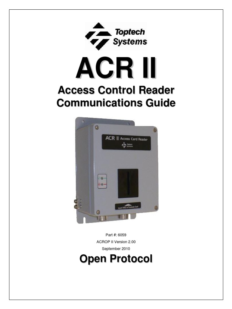 ACR II Open Protocol Communication Manual PDF | PDF | Resistor ...