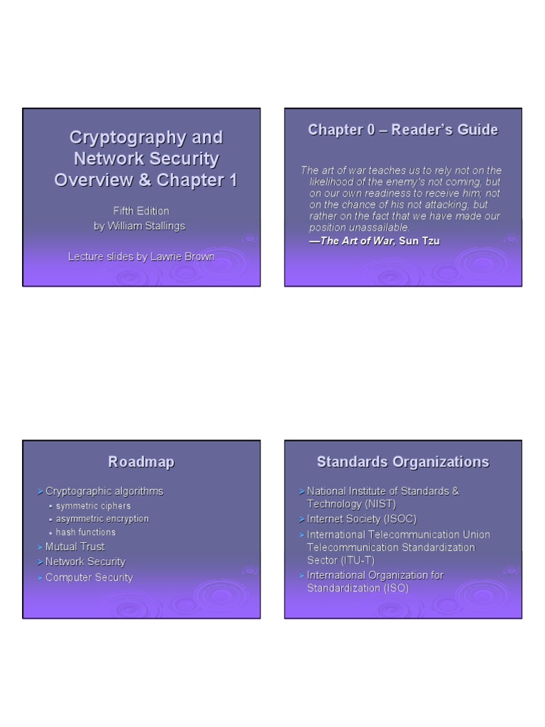Cryptography and Network Security Overview & Chapter 1 | PDF | Computer ...