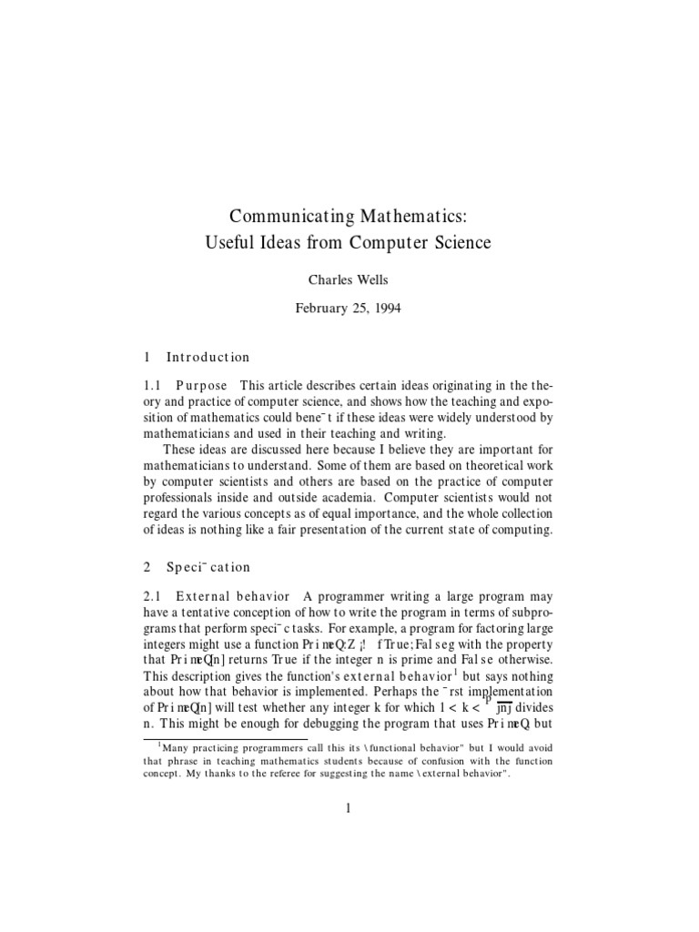 Communicating Mathematics | PDF | Mathematical Proof | Prime Number