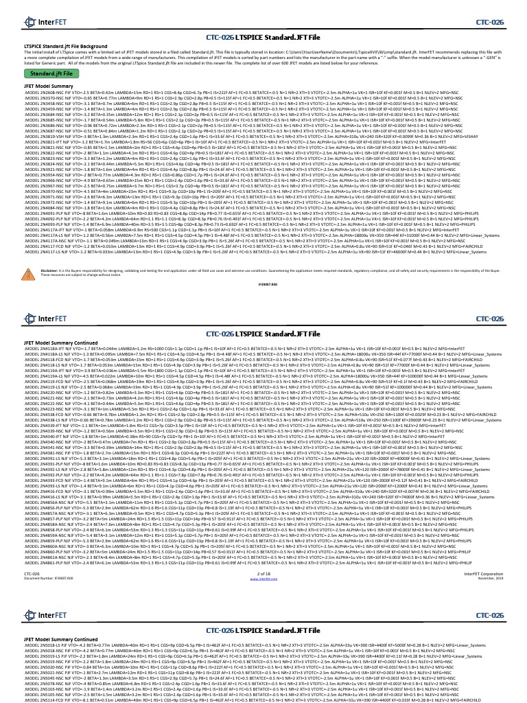 Jfet Spice Standardjft | PDF | Software | Computing