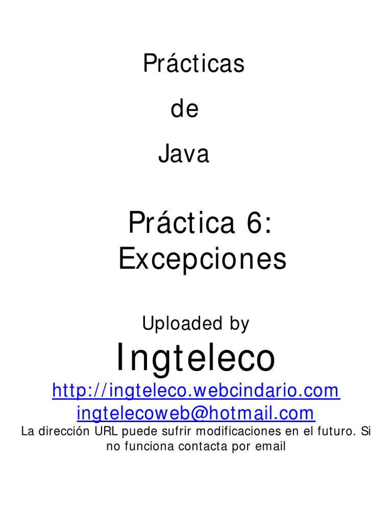 Practica - Excepciones PDF | PDF | Fracción (Matemáticas) | Programa de computadora