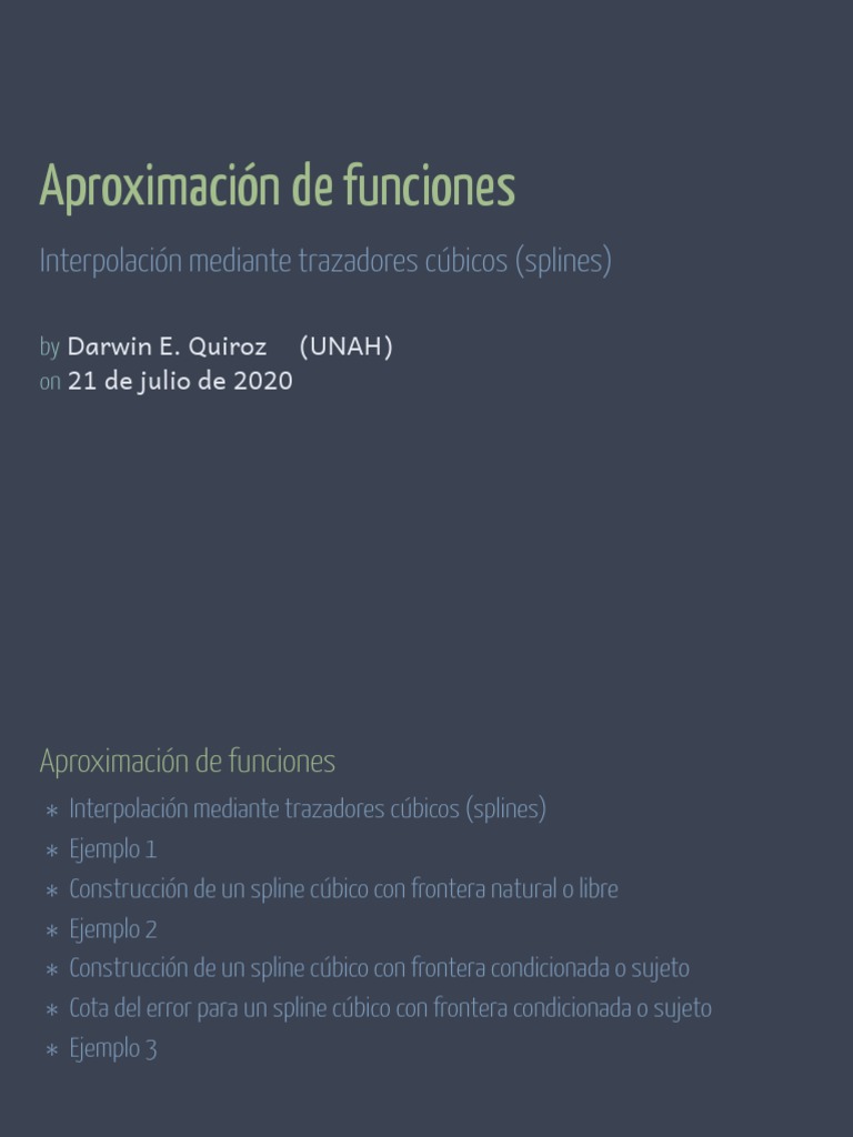 mm412 Interpolacion Trazadores Cubicos 2 | PDF | Spline (Matemáticas ...