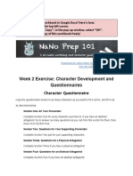 Ultimate Character Questionnaire Guide | PDF