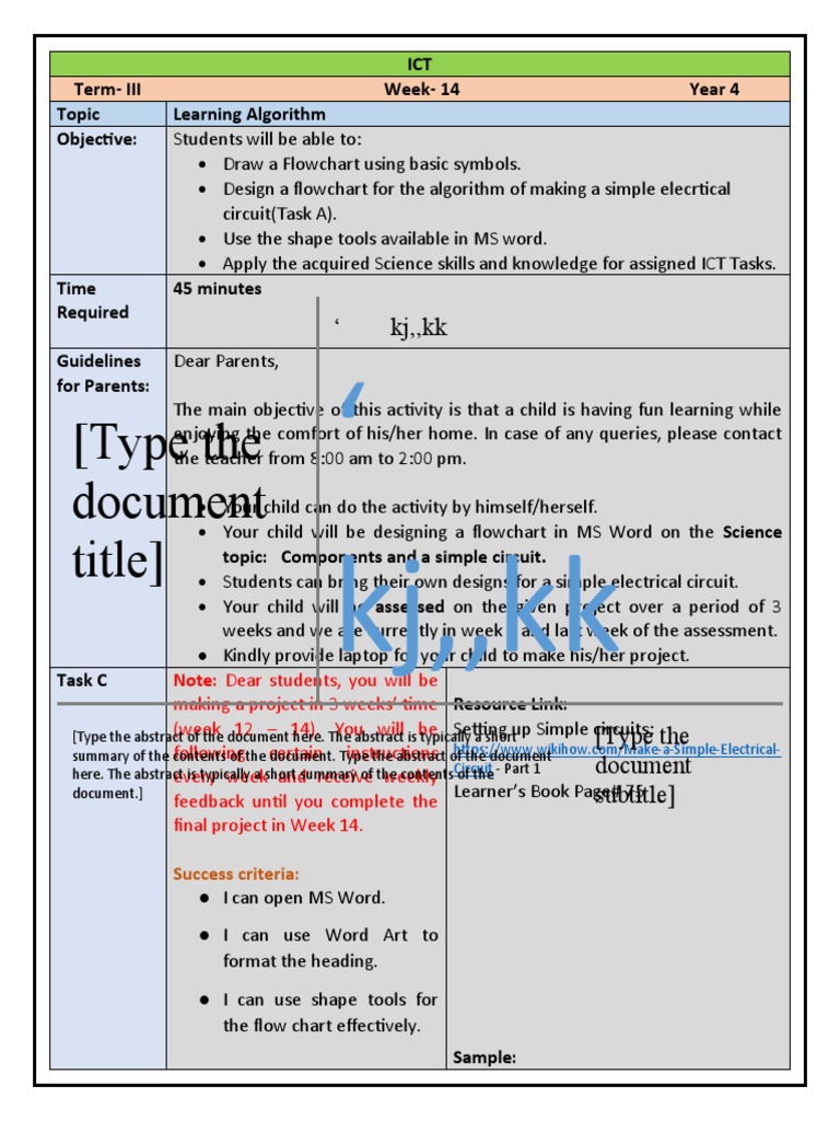 Week 14 ERP - ICT - Year 4 | PDF | Educational Technology | Learning