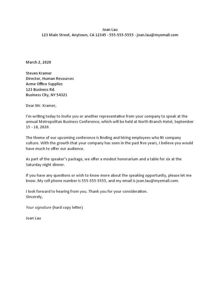 Joan Lau: Your Signature (Hard Copy Letter) | PDF