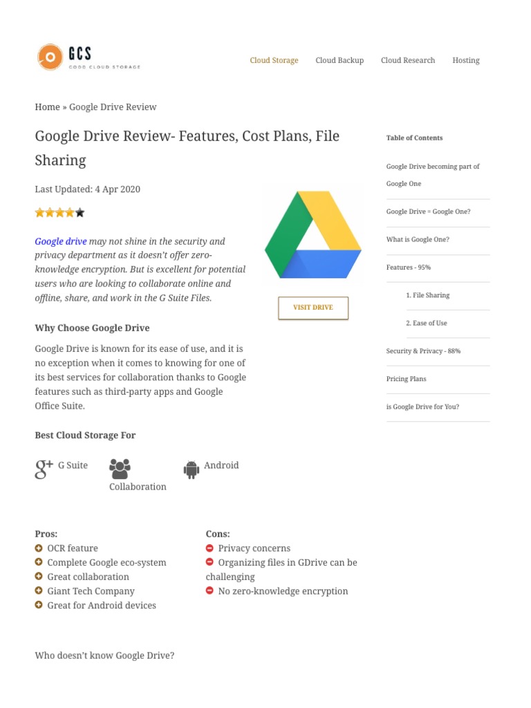 Google Drive Review | Download Free PDF | Online Services | Software