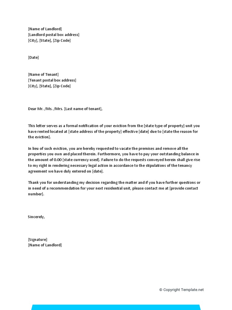 Eviction Letter | PDF