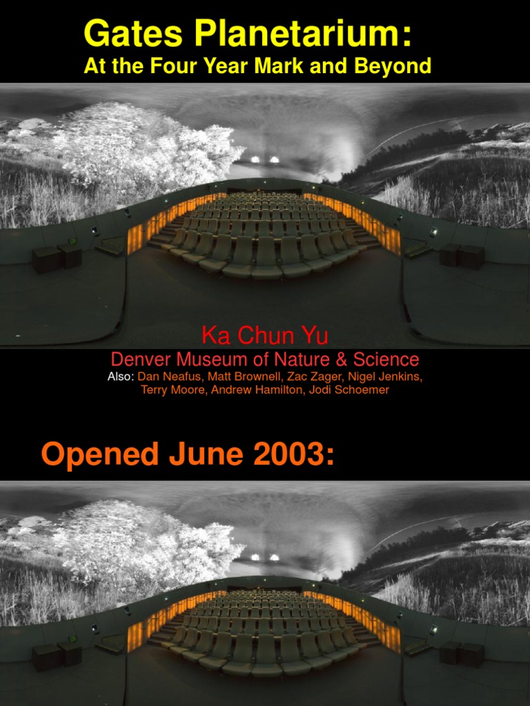 Gates Planetarium: at The Four Year Mark and Beyond | PDF