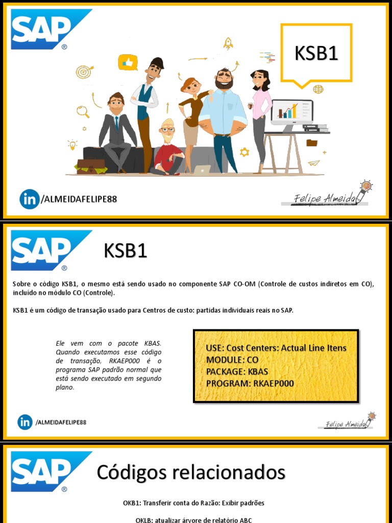 Treinamento Sap KSB1 PDF | PDF