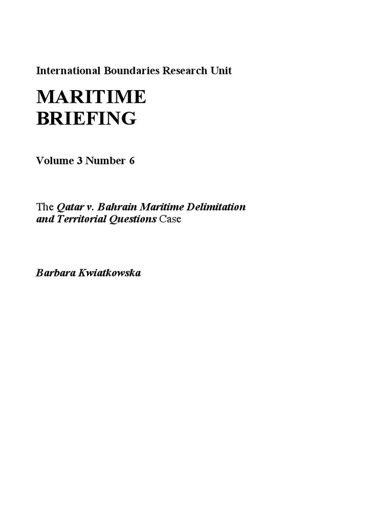 Qatar Vs Bahrain PDF | PDF | Jurisdiction | Judgment (Law)