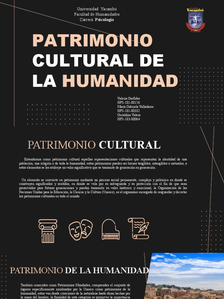 Unidad 2 Patrimoniocultural | PDF | Paisaje | Patrimonio de la Humanidad