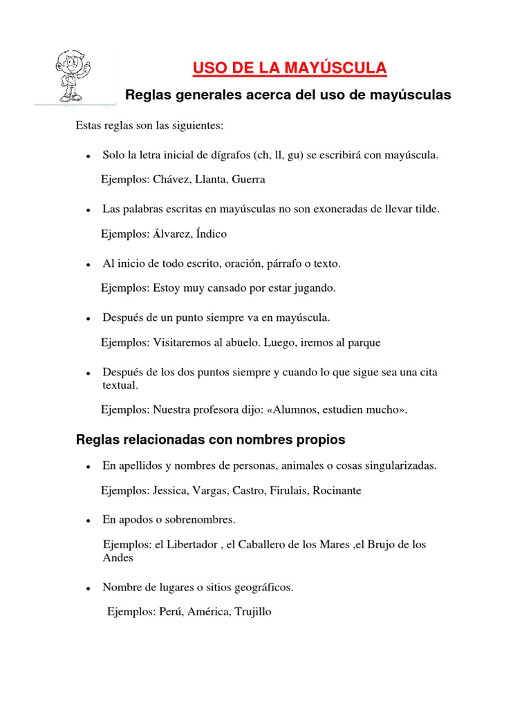 Uso de La Mayúscula PDF | PDF | Lingüística