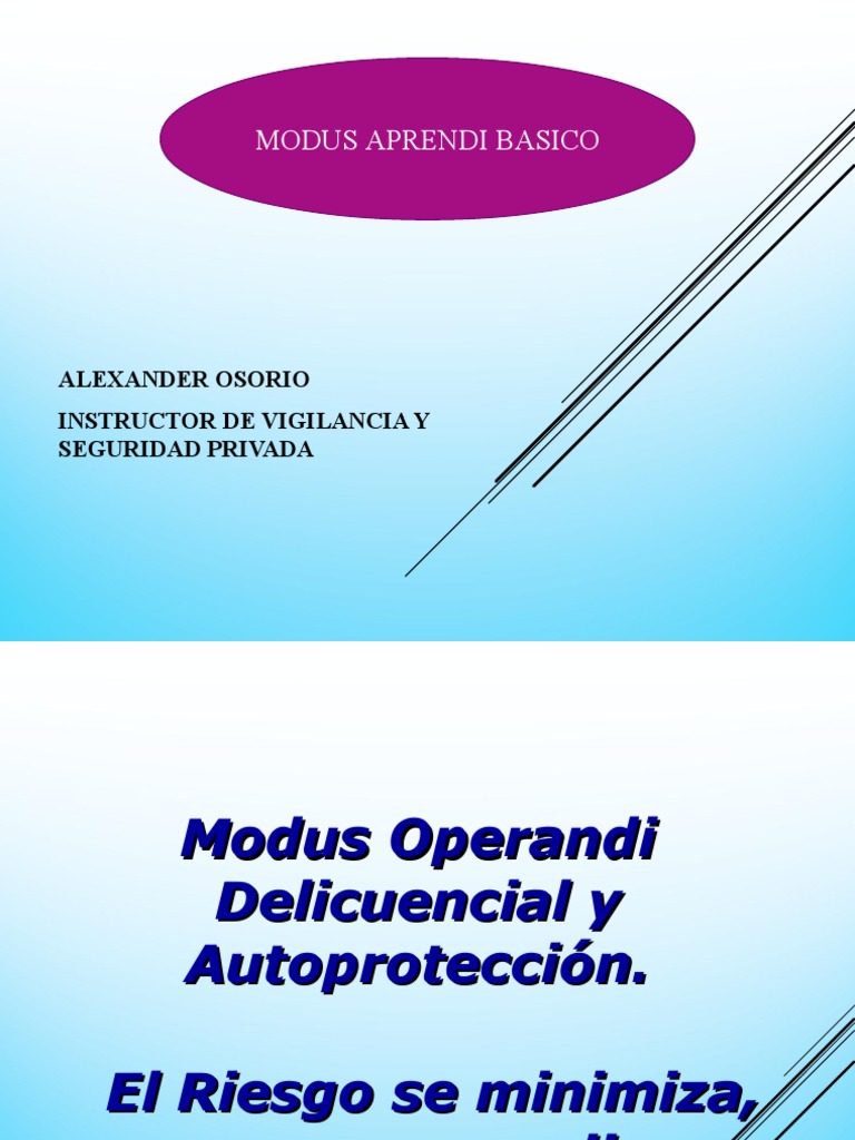 3 Modus Operandi Basico | PDF | Secuestro | Crimen y violencia