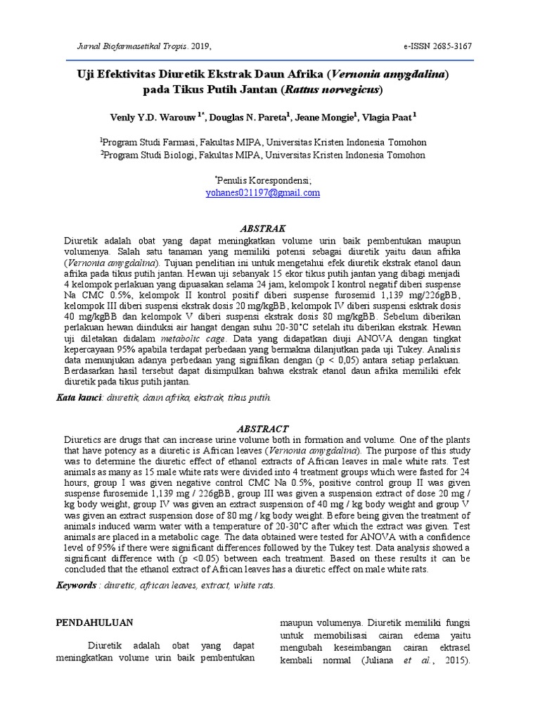 Jurnal Diuretik | PDF | Kesehatan Holistik