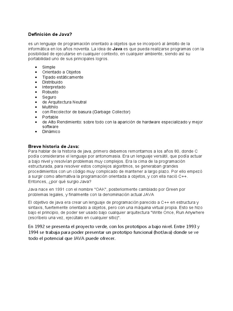 Definición de Java 16-12-65 | PDF | máquina virtual de Java | Java ...