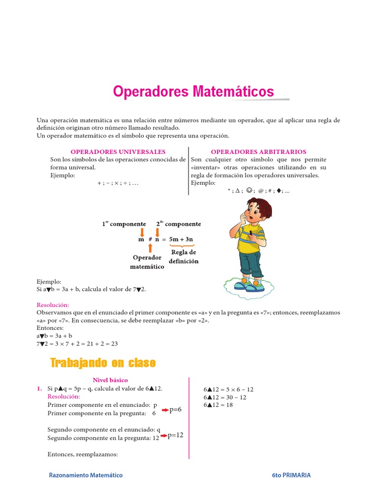 Tema 2 Operadores Matemáticos PDF | PDF | Enseñanza de matemática | Science